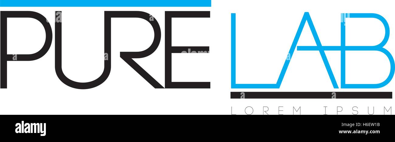 Pure Lab Concept Logo Design Stock Vector Image & Art - Alamy