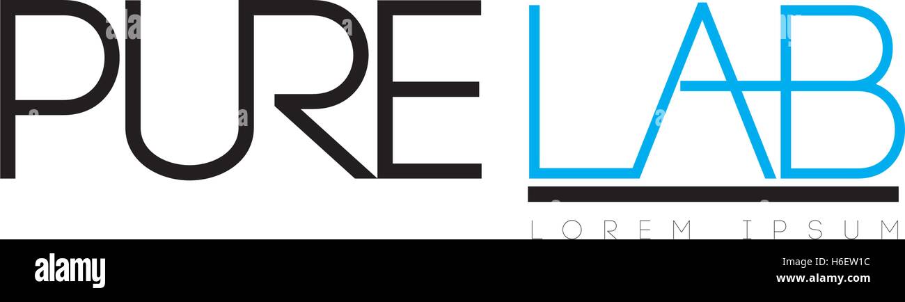 Pure Lab Concept Logo Design Stock Vector Image & Art - Alamy