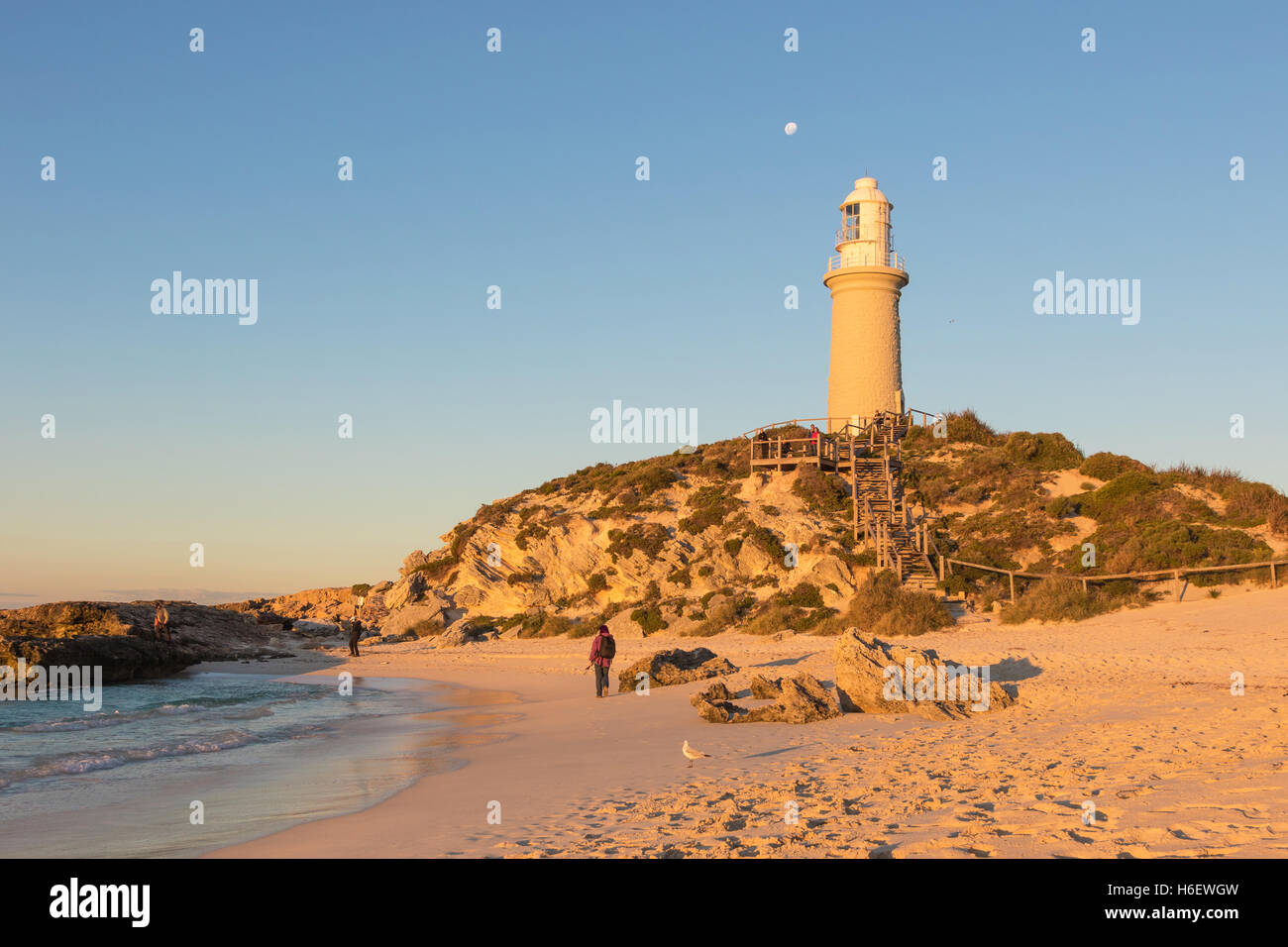 Bathurst Lighthouse is one of two lighthouses on Rottnest Island, near ...