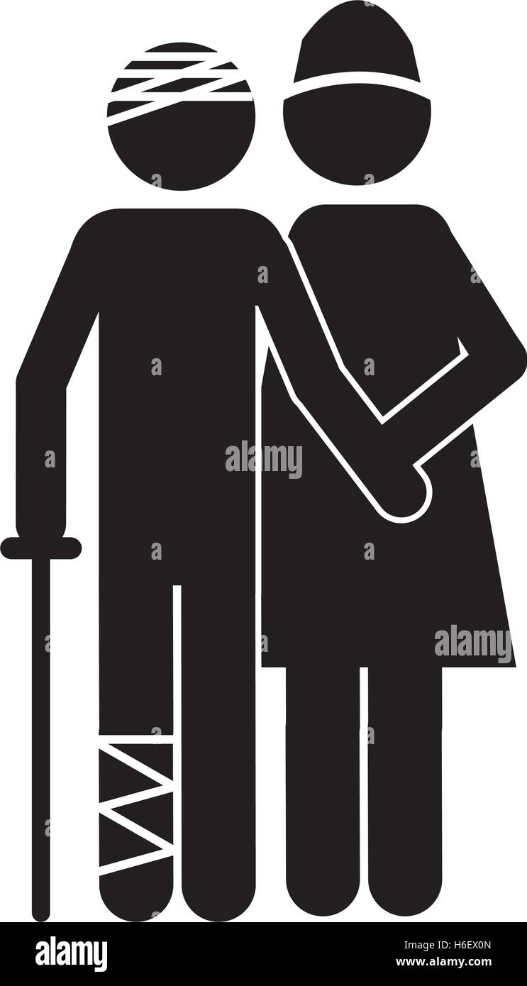 injured person icon image vector illustration design Stock Vector Image ...