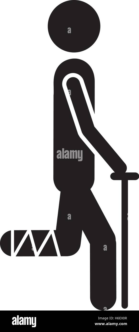 injured person icon image vector illustration design Stock Vector Image ...