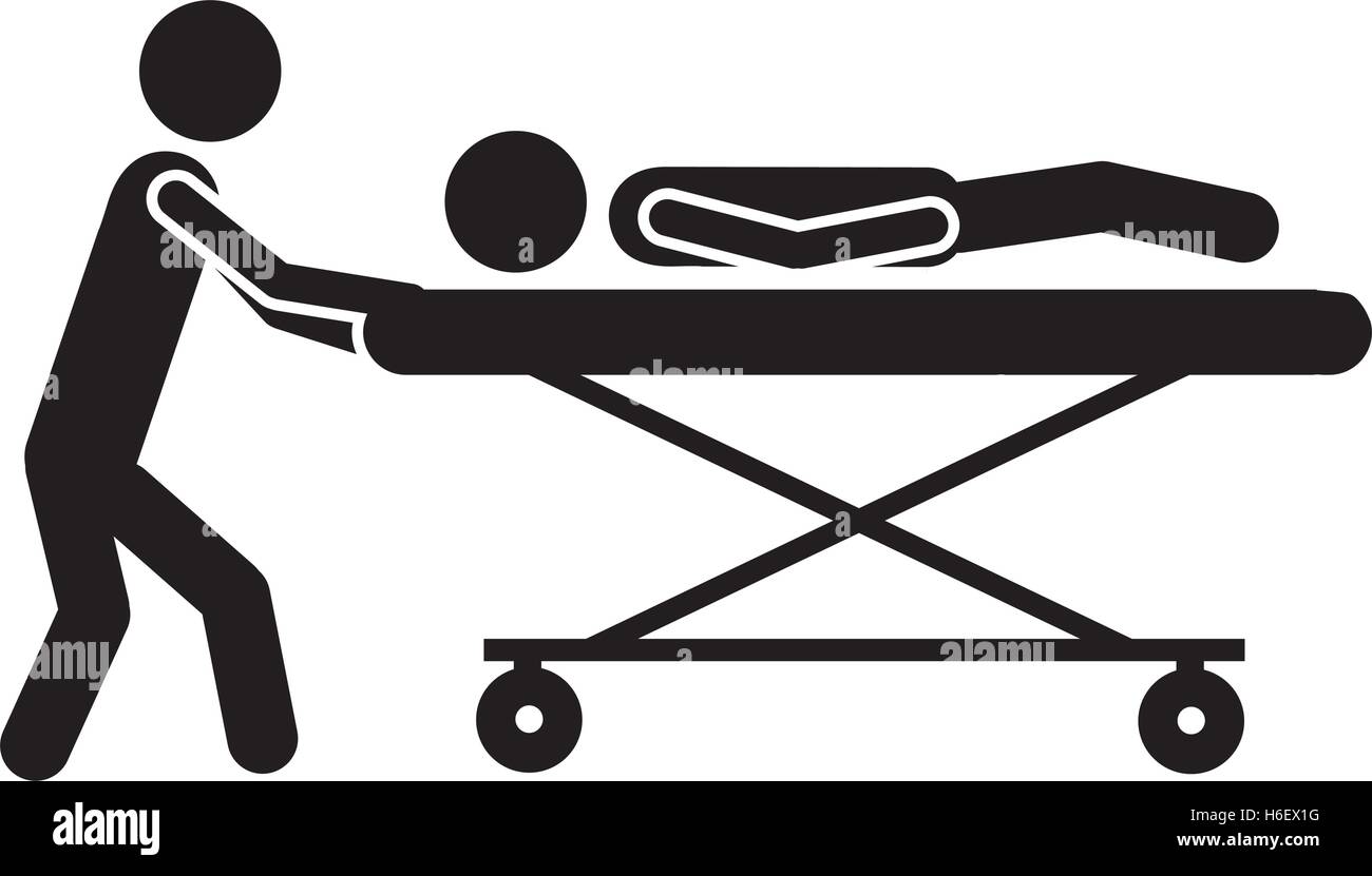 sick or injured patient icon image vector illustration design Stock ...