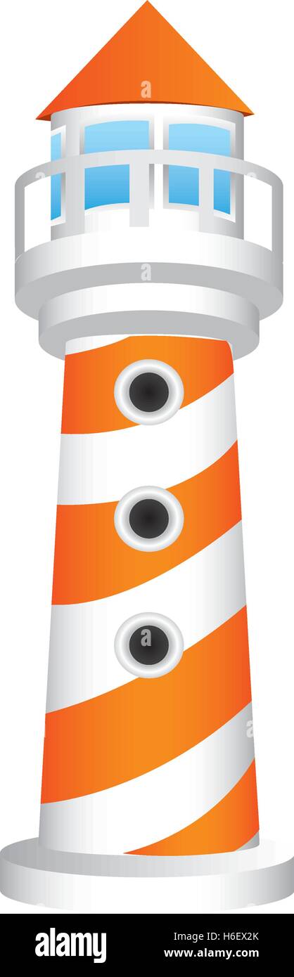 striped lighthouse icon image vector illustration design Stock Vector ...