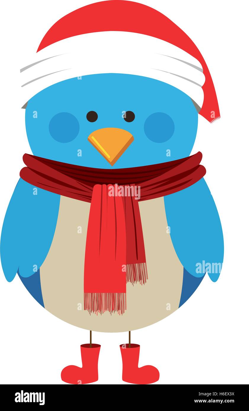 christmas bird cartoon icon image vector illustration design Stock ...