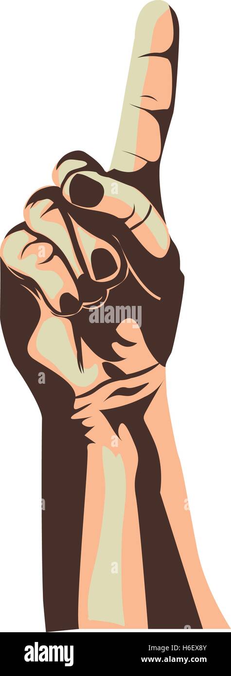 index finger up hand gesture icon image vector illustration Stock ...