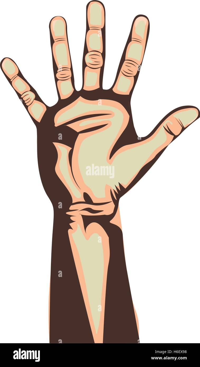 open hand gesture icon image vector illustration Stock Vector Image ...