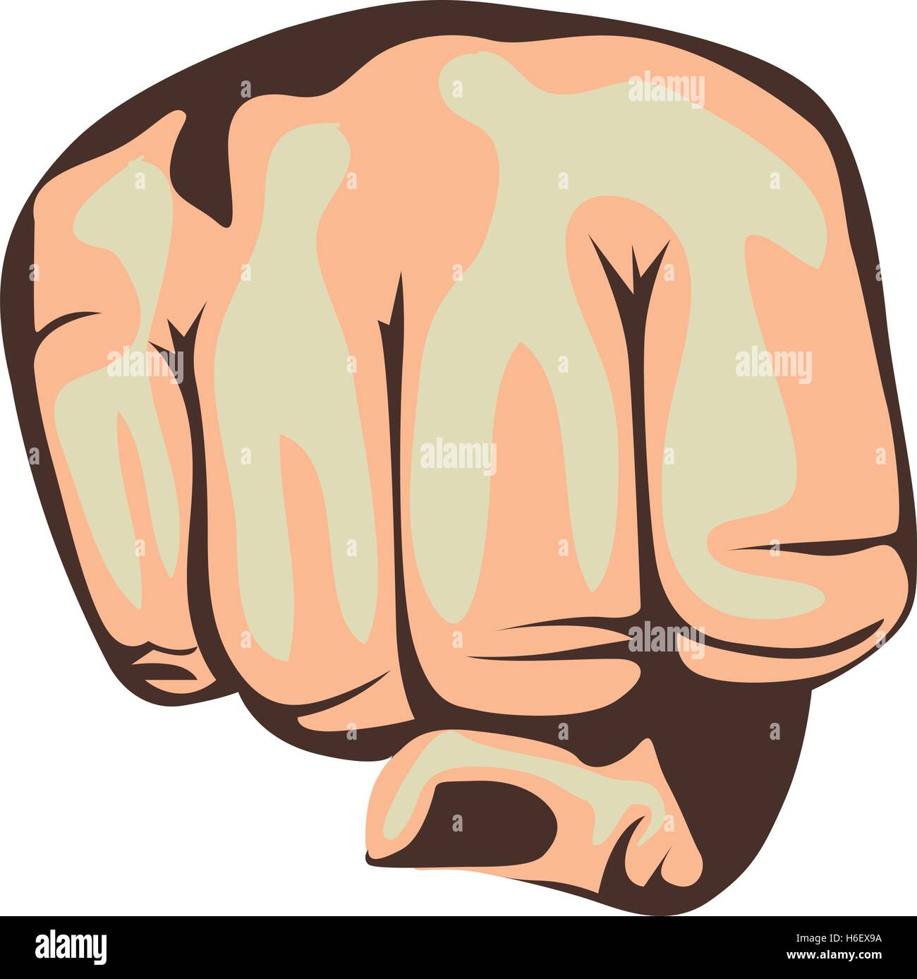 clenched fist hand gesture icon image vector illustration Stock Vector ...