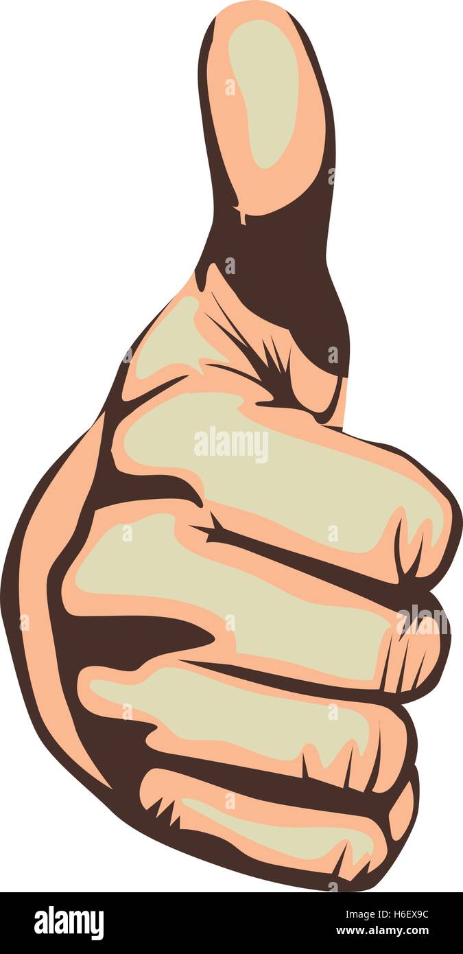 thumb up hand gesture icon image vector illustration Stock Vector Image ...