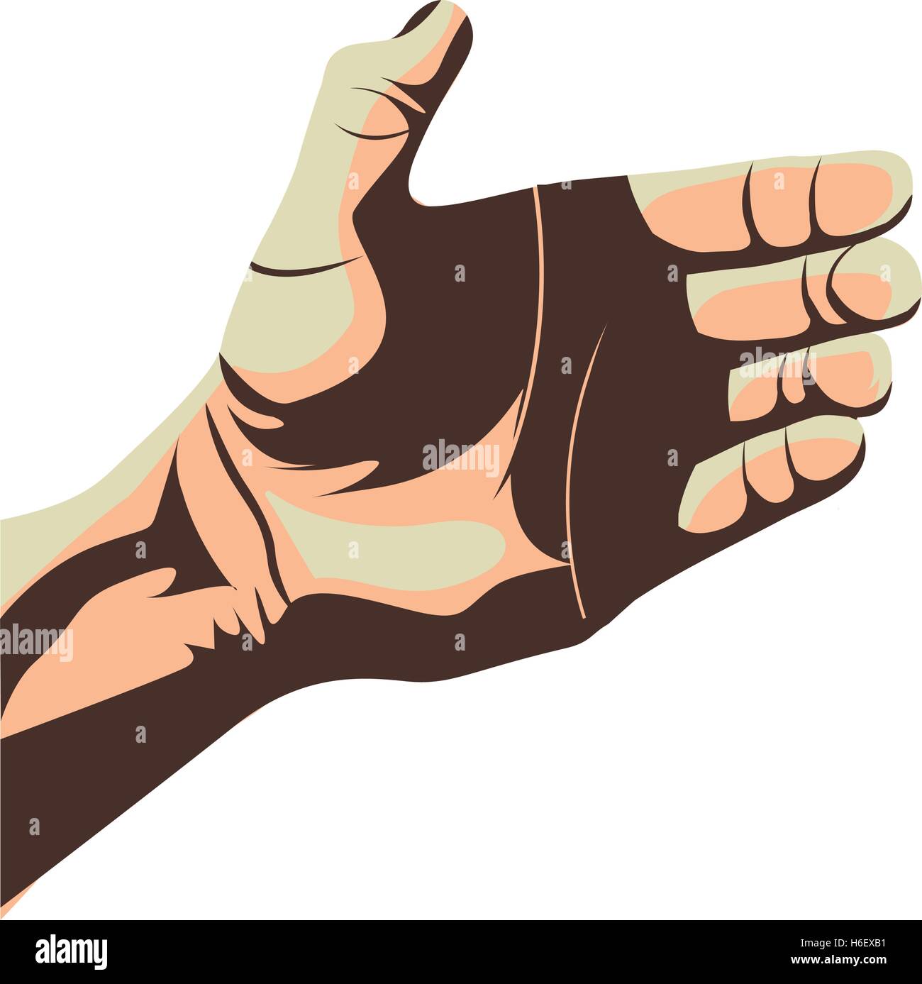 open hand gesture icon image vector illustration Stock Vector Image ...