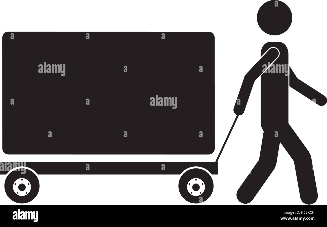 package delivery worker icon image vector illustration Stock Vector ...