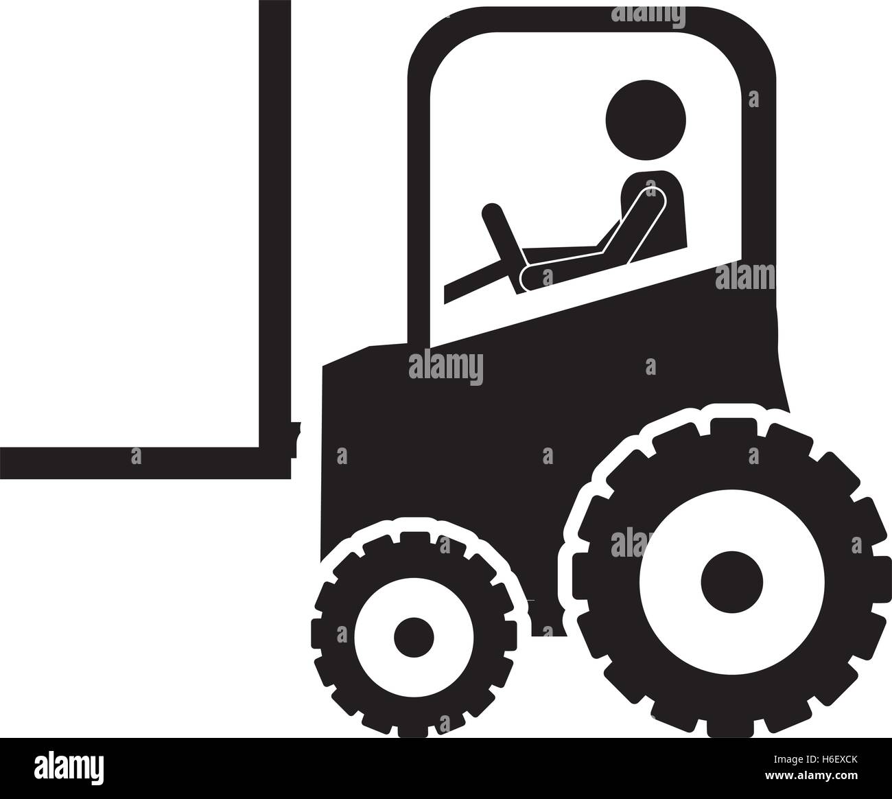 forklift tractor icon image vector illustration design Stock Vector ...