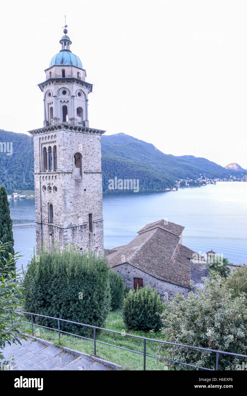 Santa Maria del Sasso, cathedral of Morcote in Switzerland Stock Photo ...