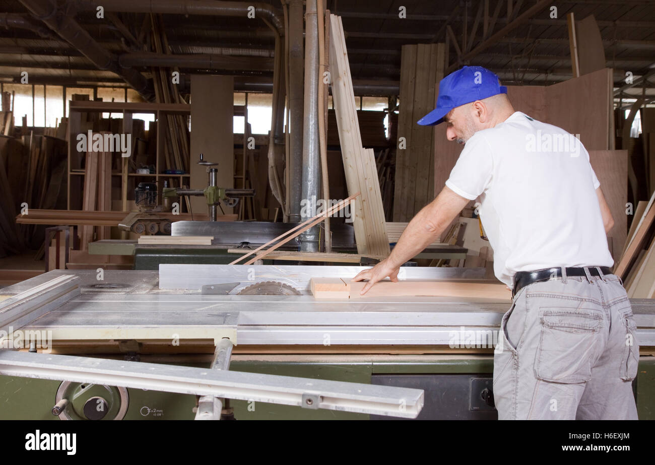 carpenter at work in a workshop Stock Photo - Alamy