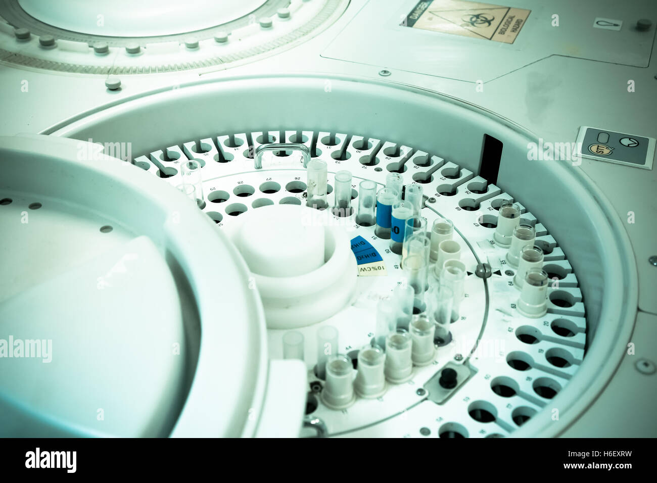 blood tube on blood analyzer Stock Photo - Alamy