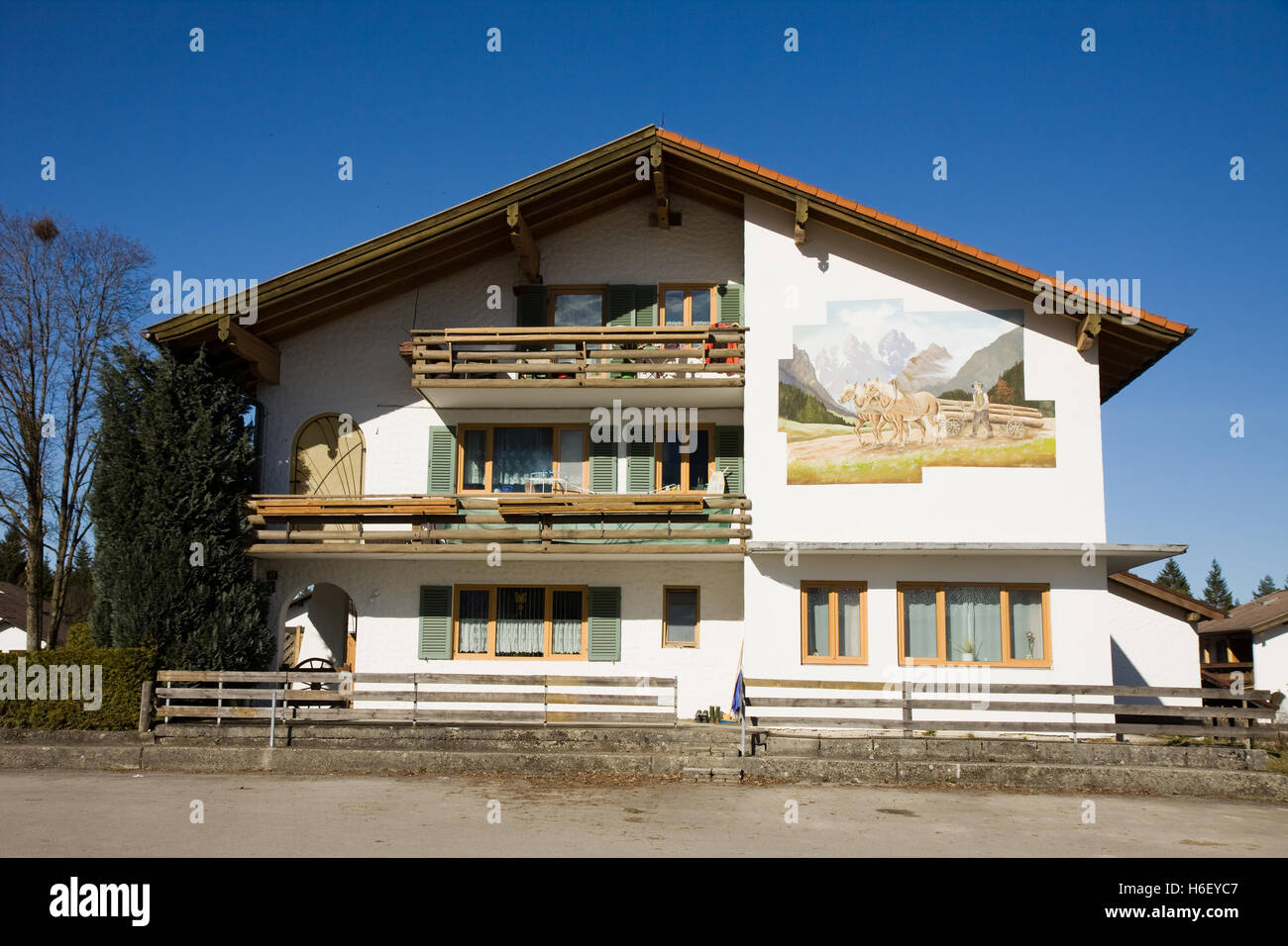 typical bavarian house in germany Stock Photo - Alamy