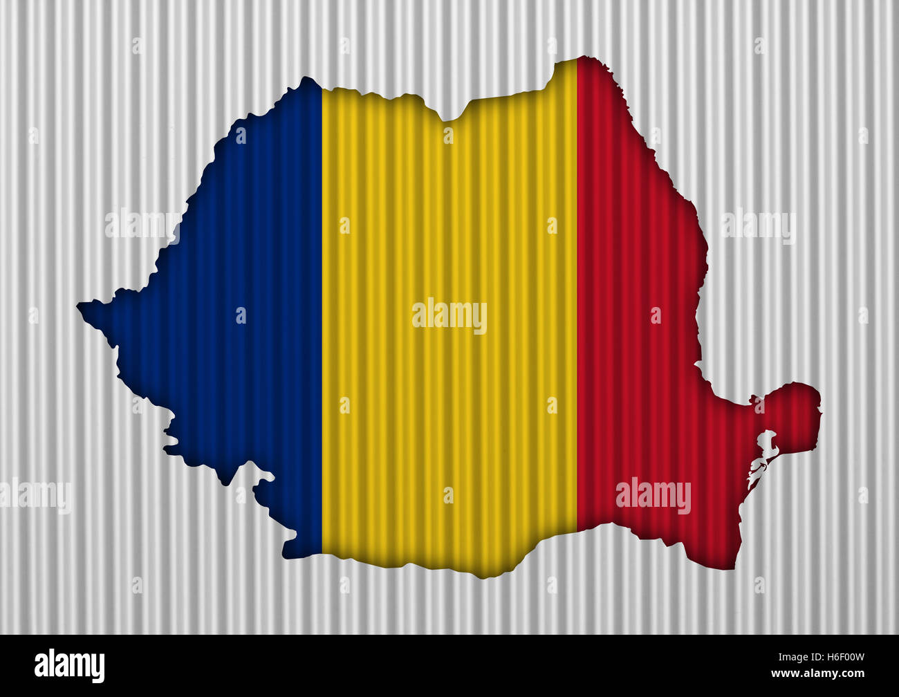 Map and flag of Romania Stock Photo - Alamy