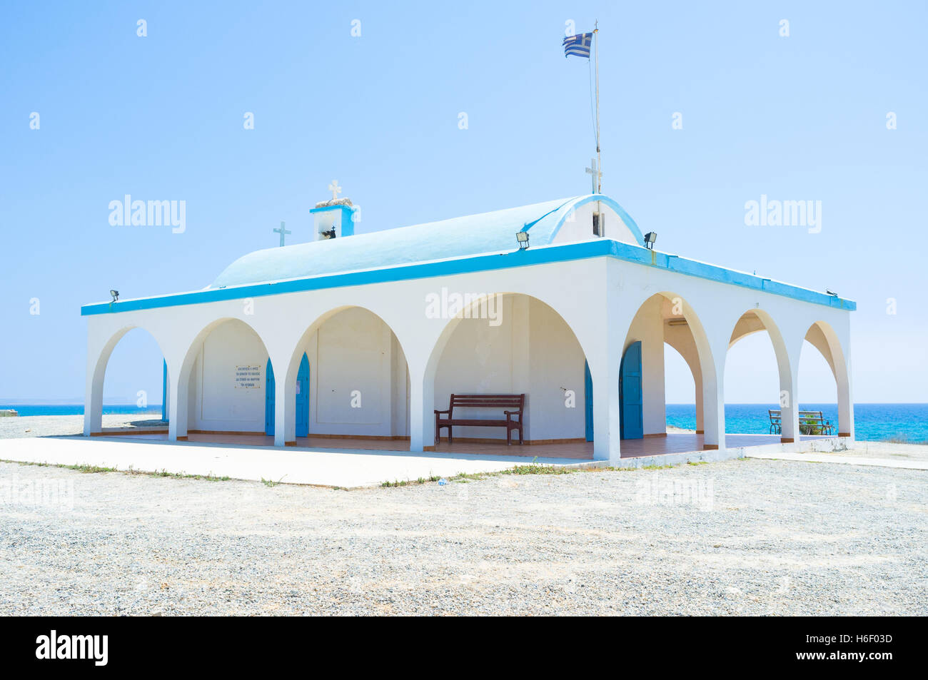 The small church of Ayia Thekla boasts the best view on the coastline ...