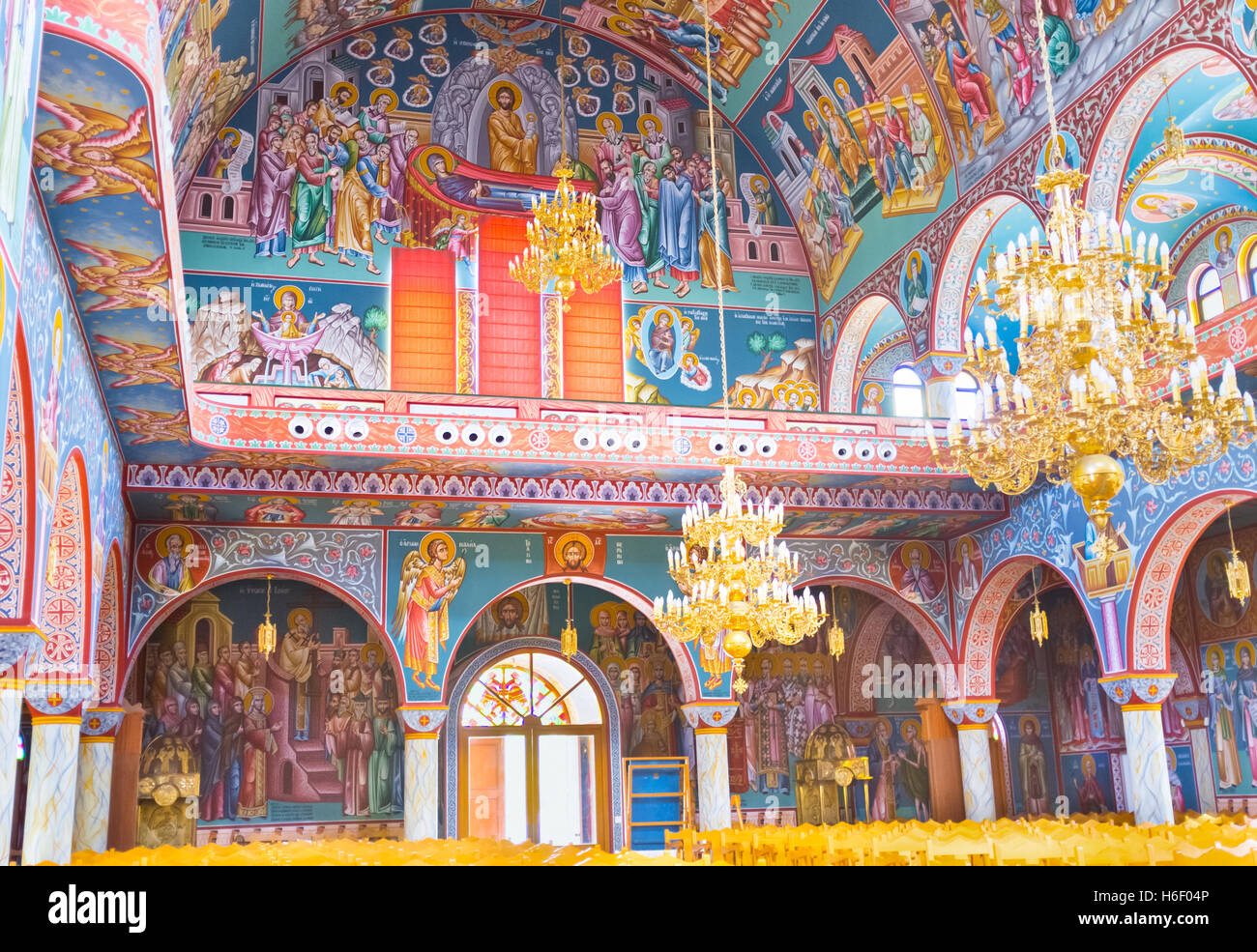 The scene of Assumption painted on the narthex of Soter Christ ...
