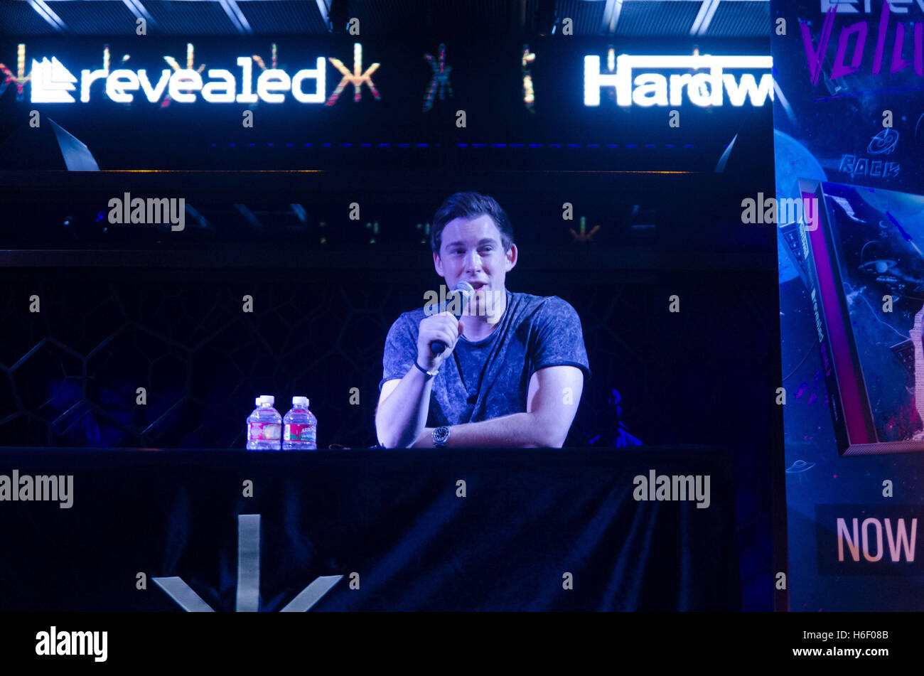 Robbert van de Corput aka DJ Hardwell attends his press confrence on ...