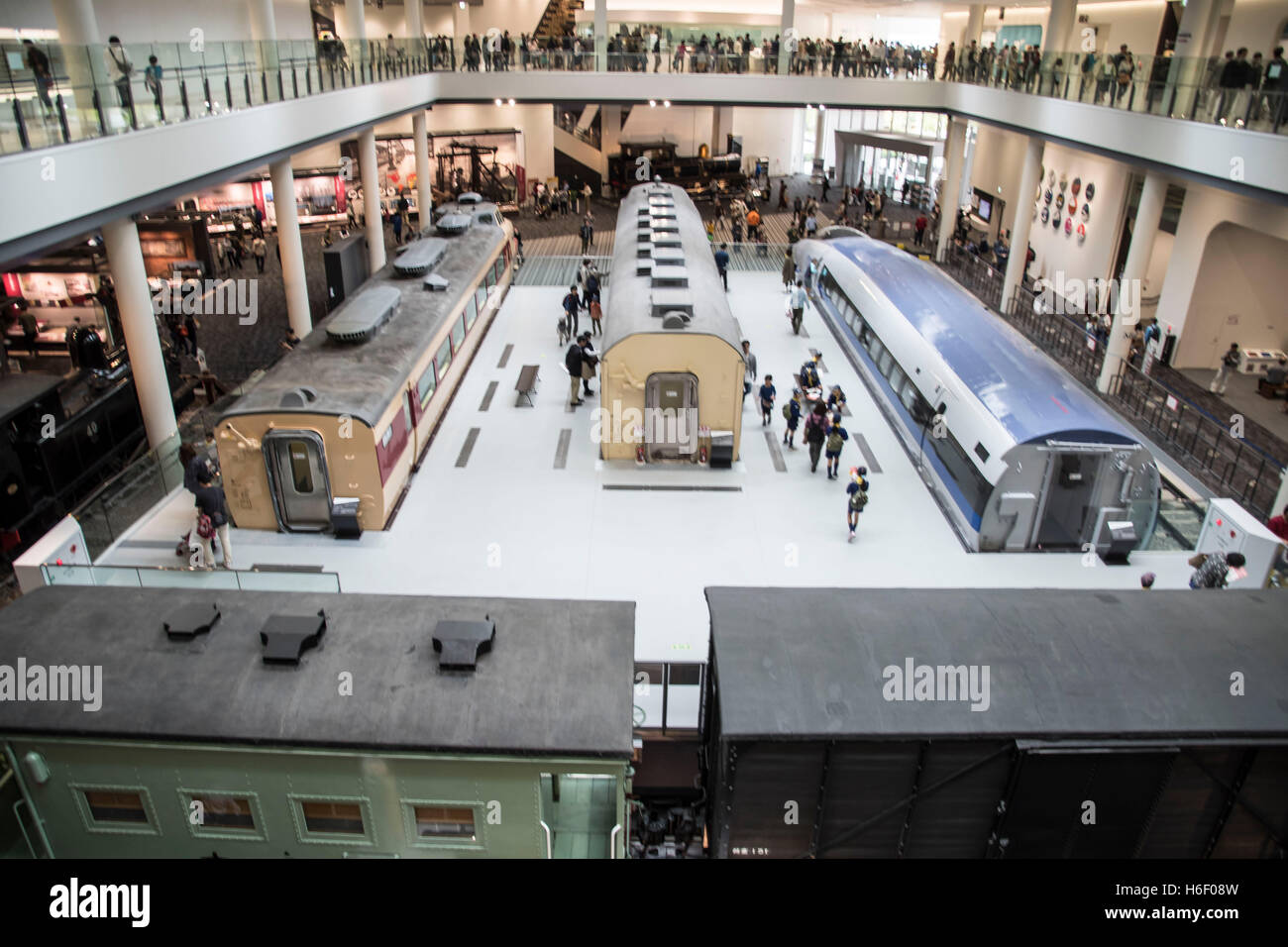 The main floor at the Kyoto Railway Museum on October 23, 2016, in ...