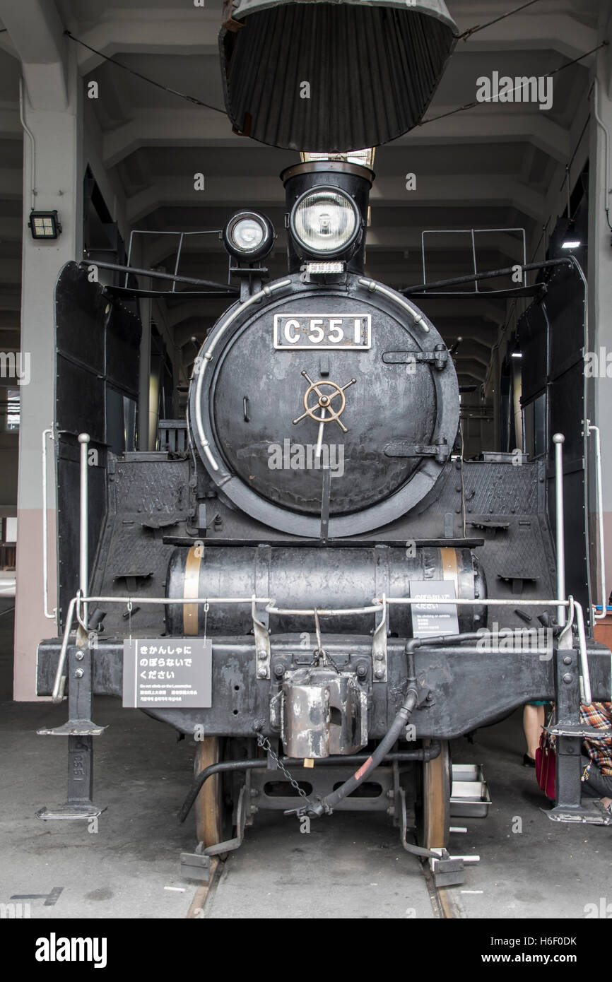 JGR Class 55 on display at the Kyoto Railway Museum on October 23, 2016 ...