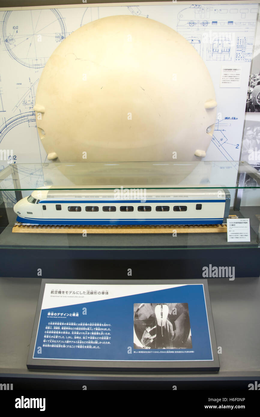 The first edition of the 0 Series Shinkansen exhibit at the Kyoto ...