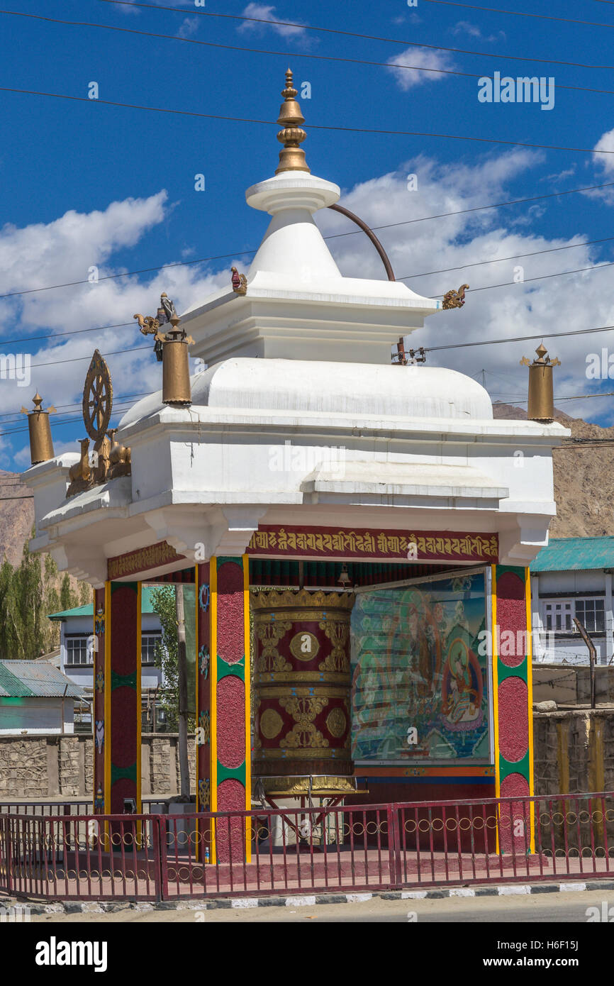 Large Prayer wheel in the centre of Leh Stock Photo - Alamy