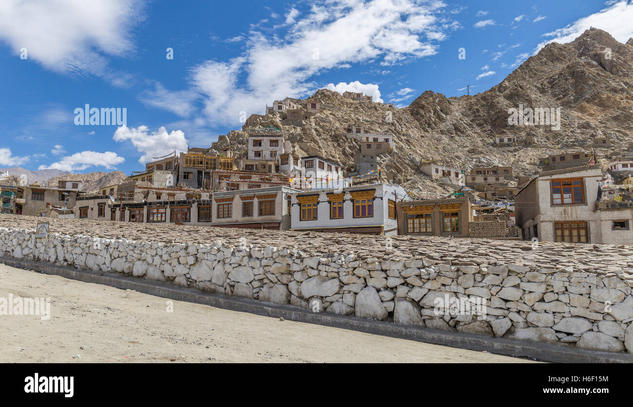 Leh is built on the side of hills. Sometimes the houses appear to be ...