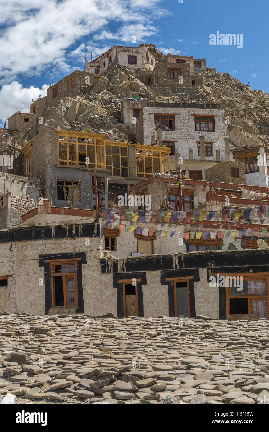 Leh is built on the side of hills. Sometimes the houses appear to be ...