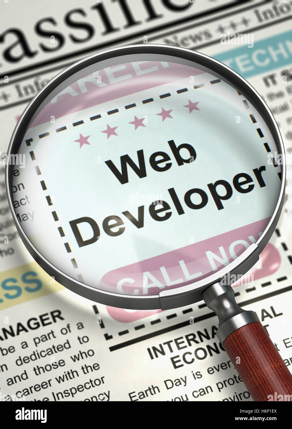 Web Developer Join Our Team. 3D Stock Photo - Alamy