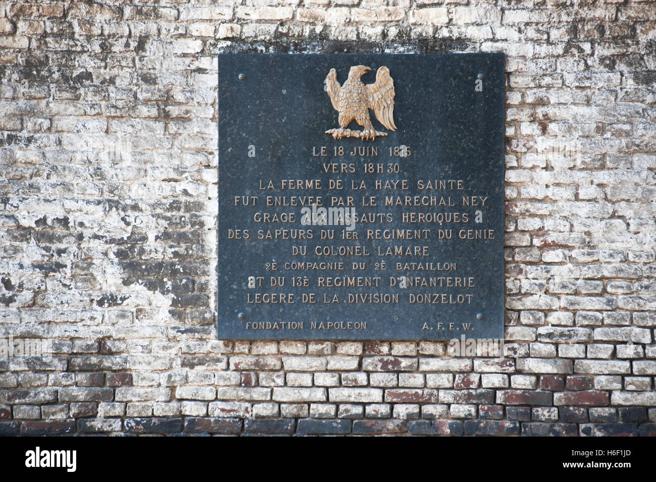 Waterloo Battlefield, Waterloo, Belgium. Sept 2016 Waterloo;La Haye ...