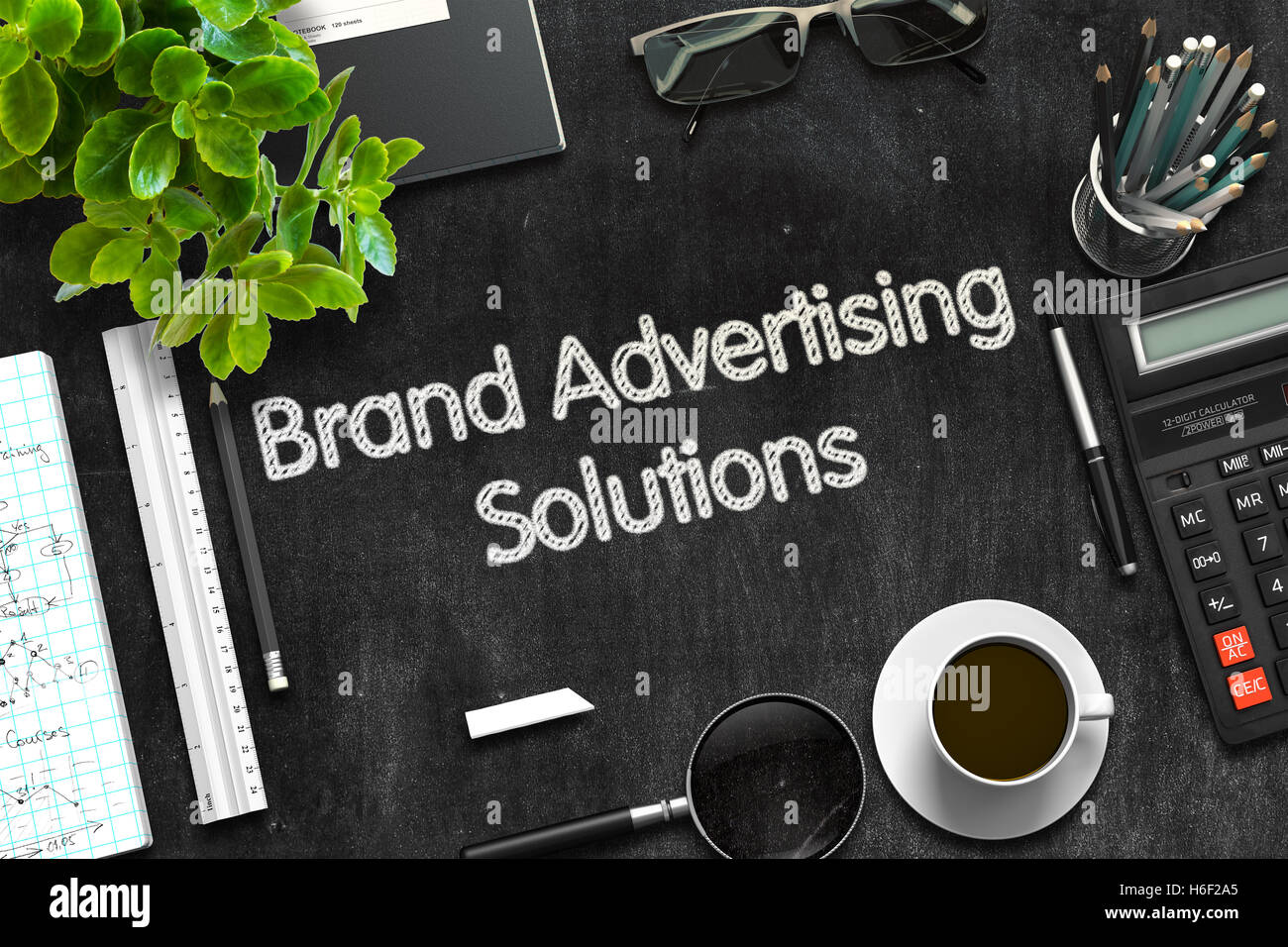 Brand Advertising Solutions Concept. 3D render Stock Photo - Alamy