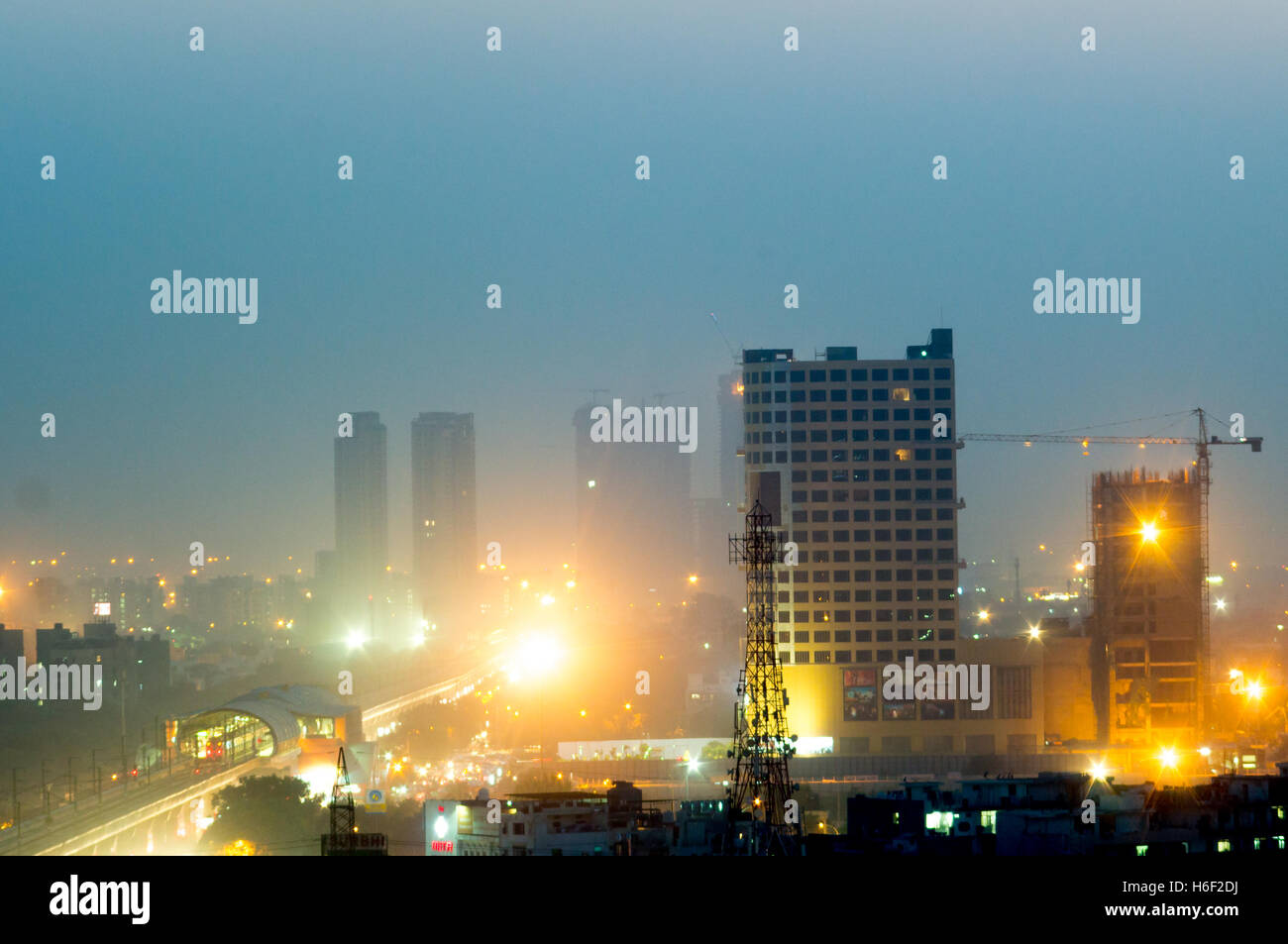 Buildings dusk in noida india hi-res stock photography and images - Alamy