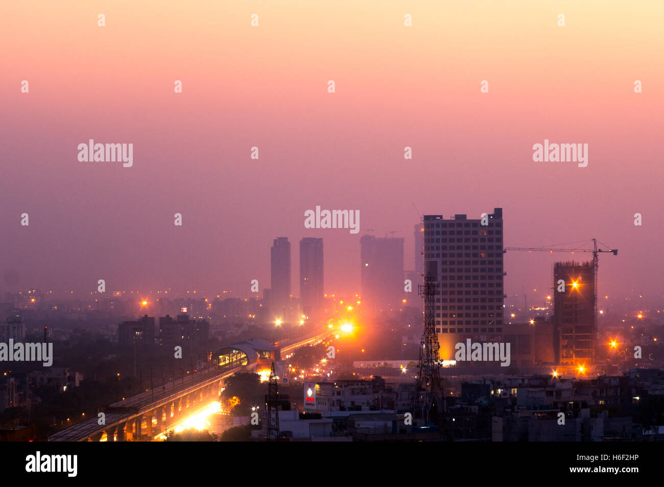 Buildings dusk in noida india hi-res stock photography and images - Alamy