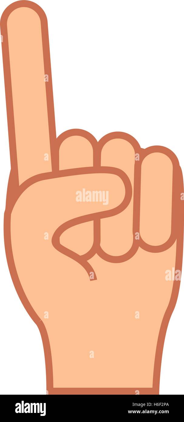 index finger up hand gesture icon image vector illustration design ...