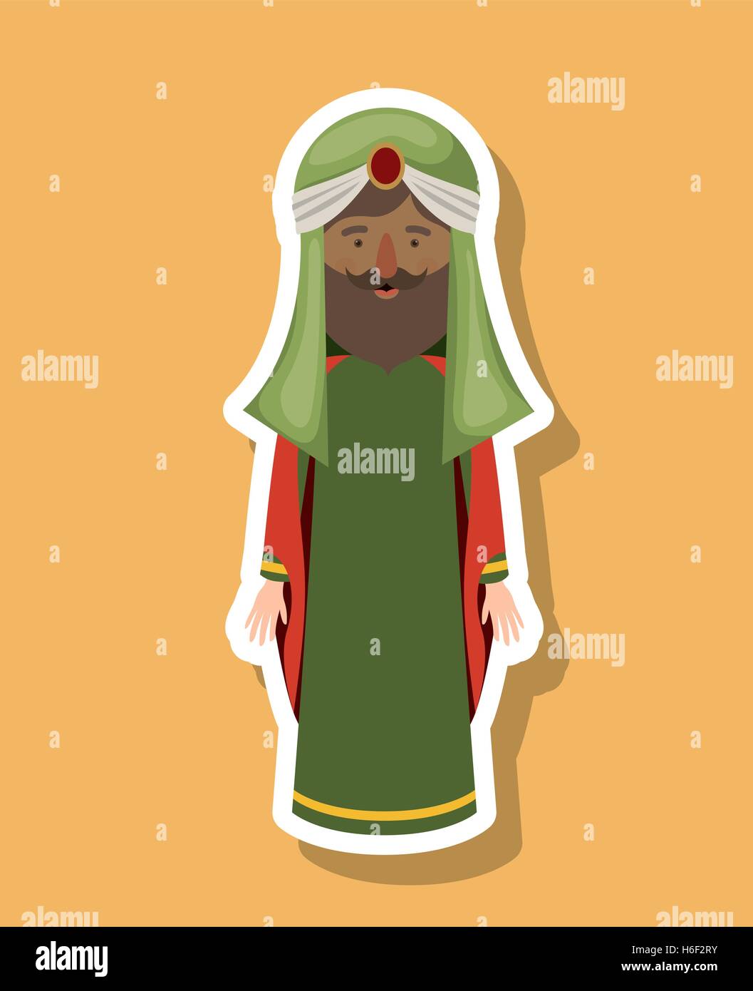 Wiseman cartoon icon. Holy night family christmas and betlehem theme ...