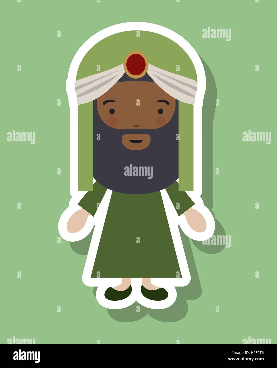 Wiseman cartoon icon. Holy night family christmas and betlehem theme ...
