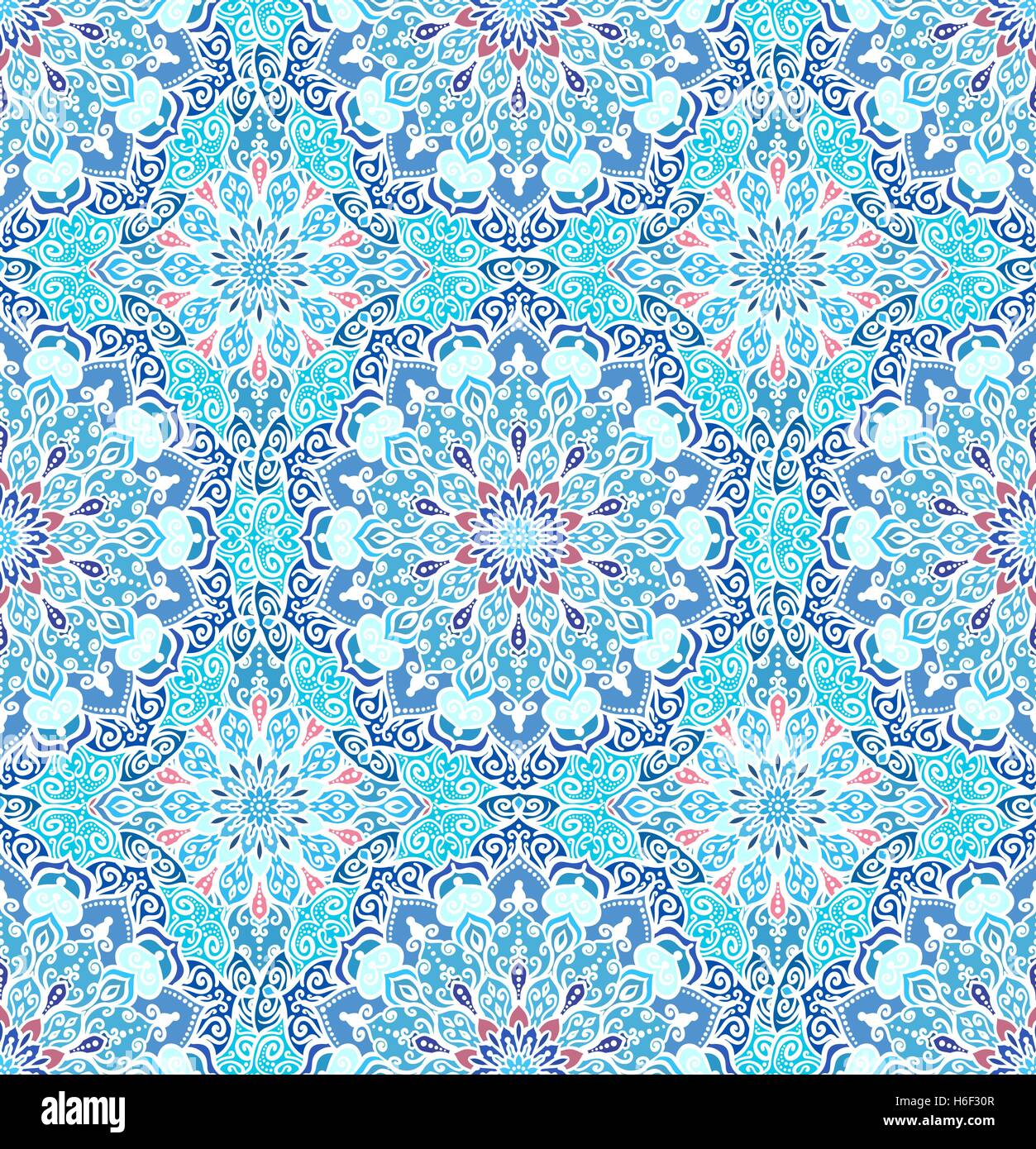 Luxury Blue Pattern Boho Flower Stock Vector Image & Art - Alamy