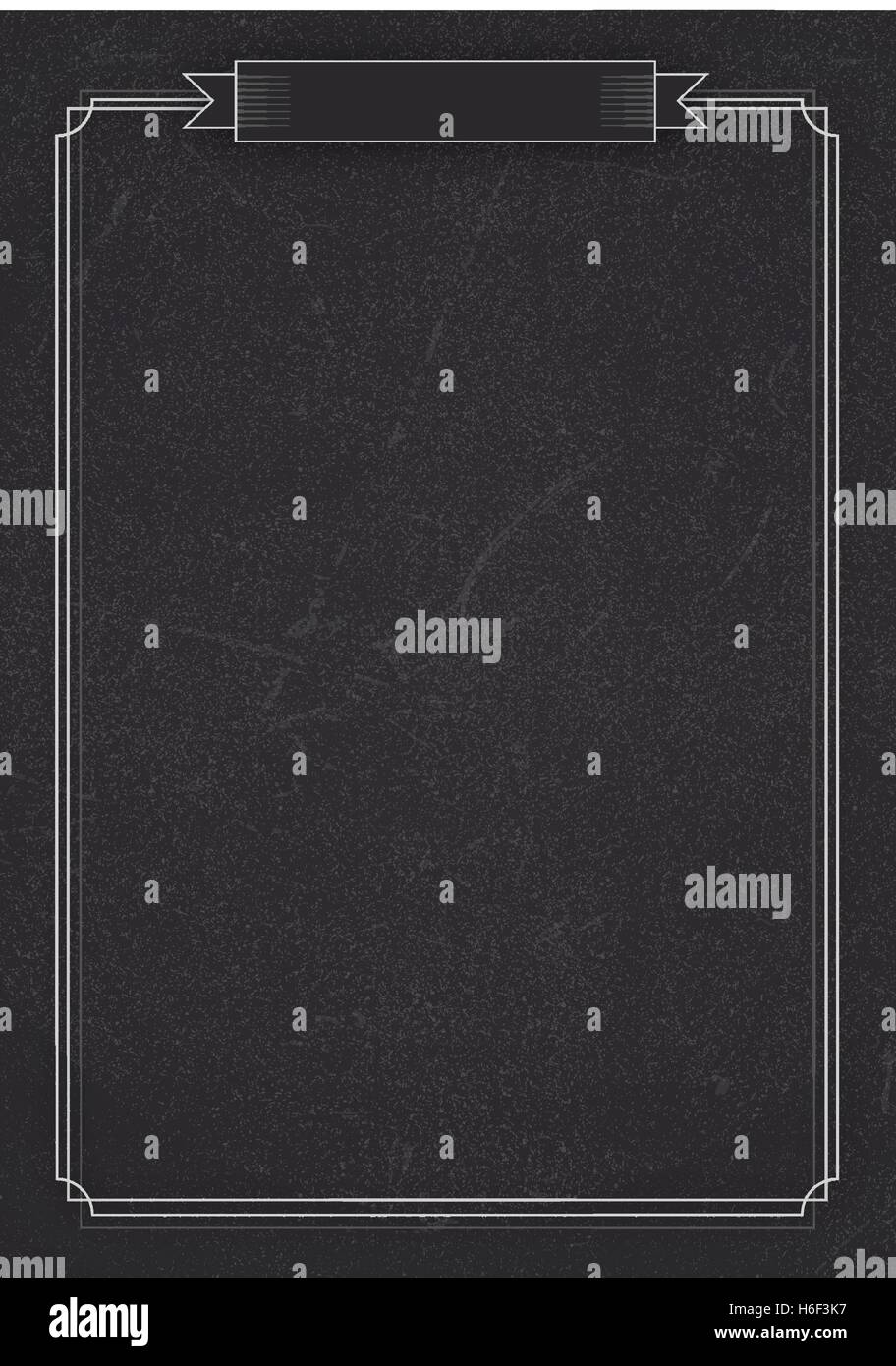 A4 size vertical Cafe menu classic blackboard background Stock Vector ...