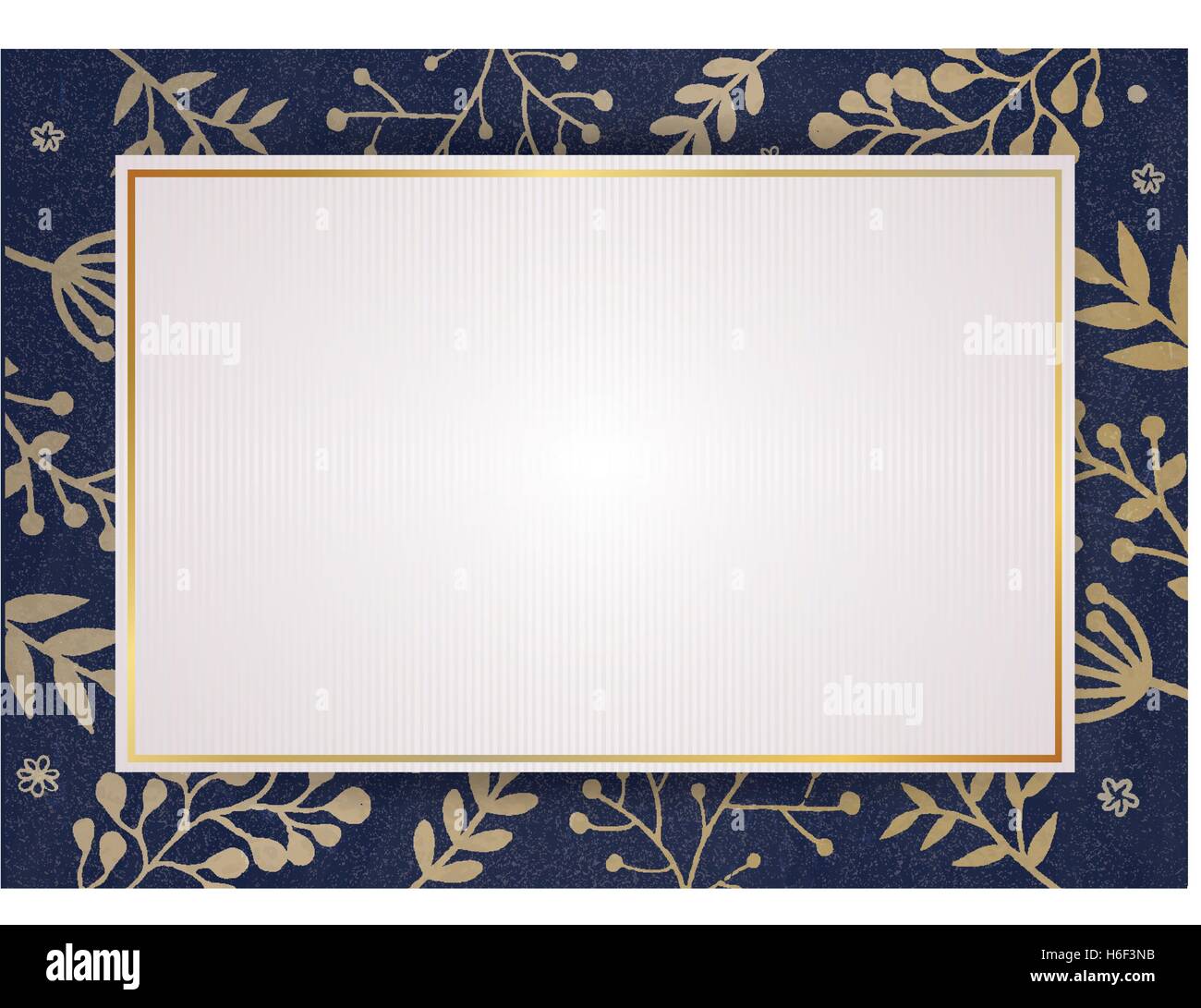 A4 Document Size Elegant Invitation Card With Florals Border Stock 