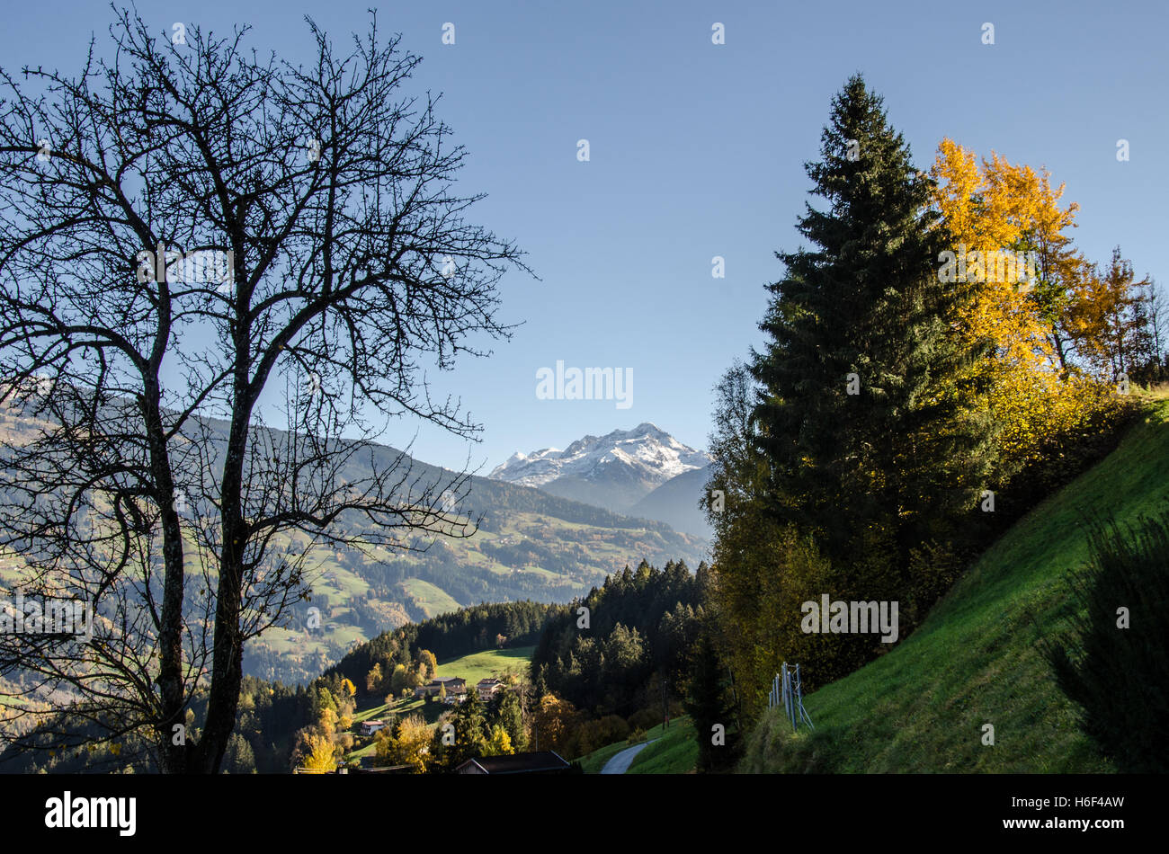 The Zillertal ("Ziller valley") a valley in Tyrol, Austria drained by ...