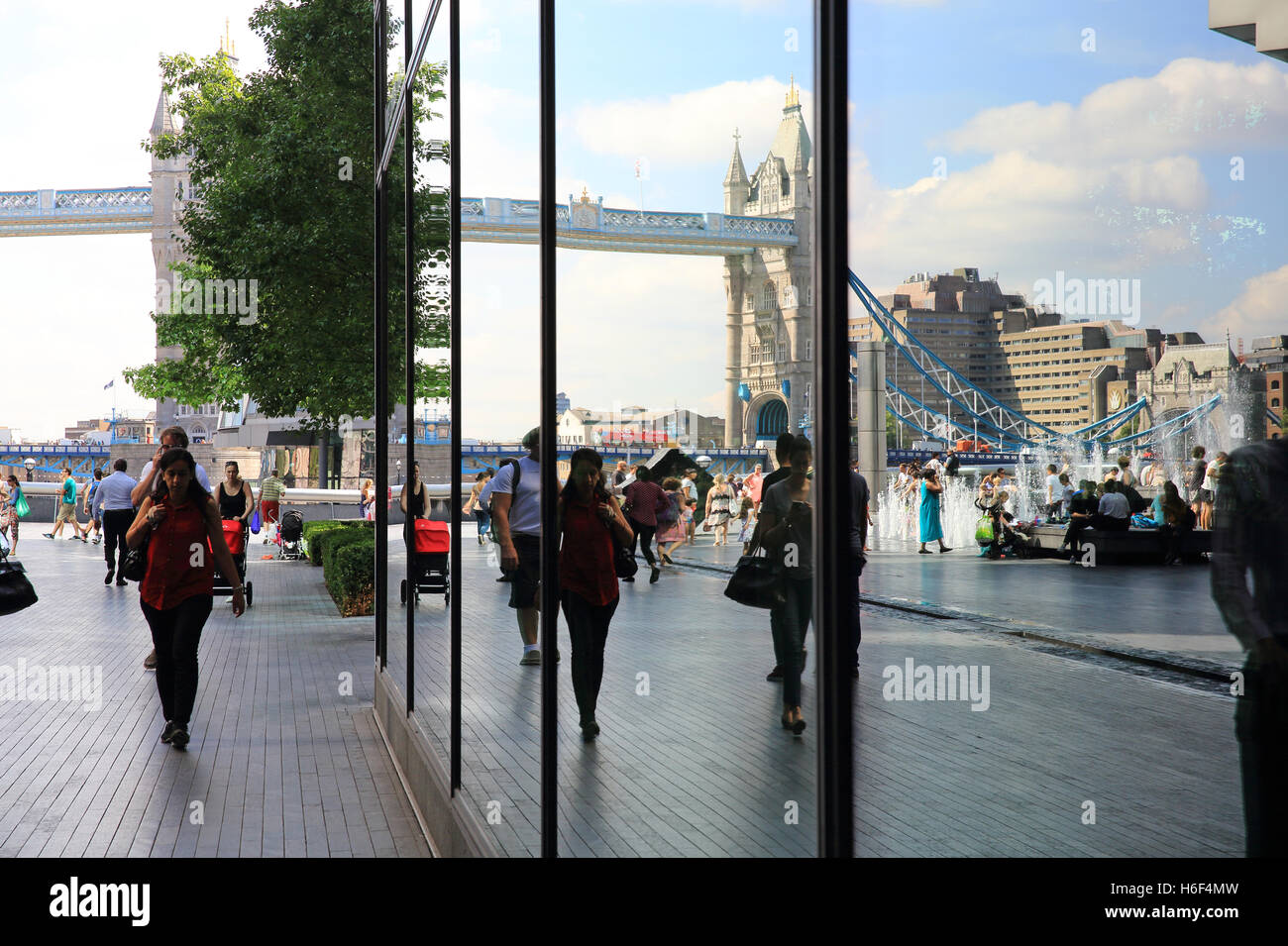 Tower bridge reflected hi-res stock photography and images - Alamy