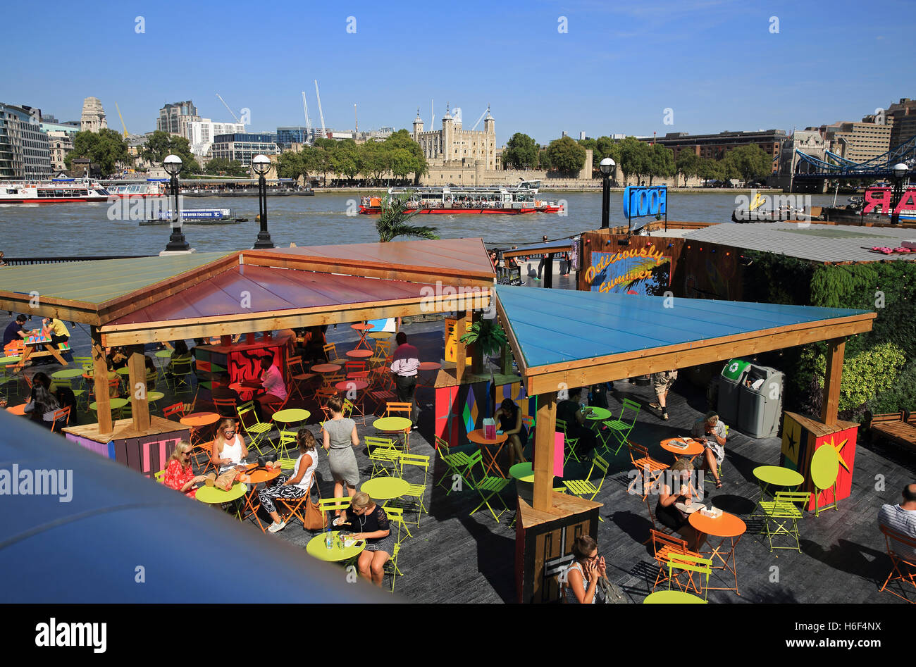 London Riviera, the summer pop up bar and kitchen, at More London ...