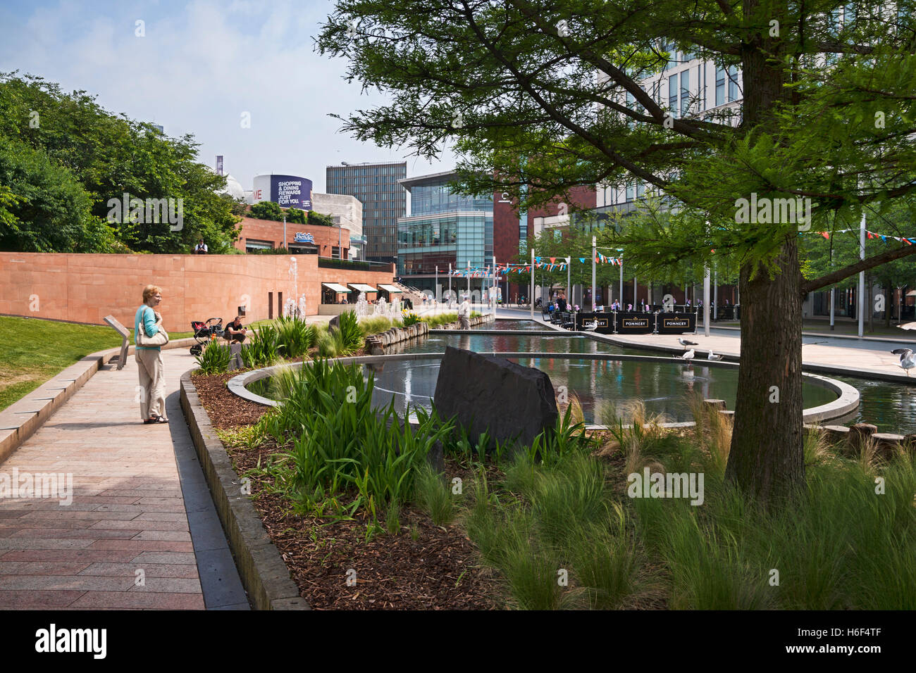 Lyver Pool, Liverpool One shopping complex, city centre, Merseyside, UK ...
