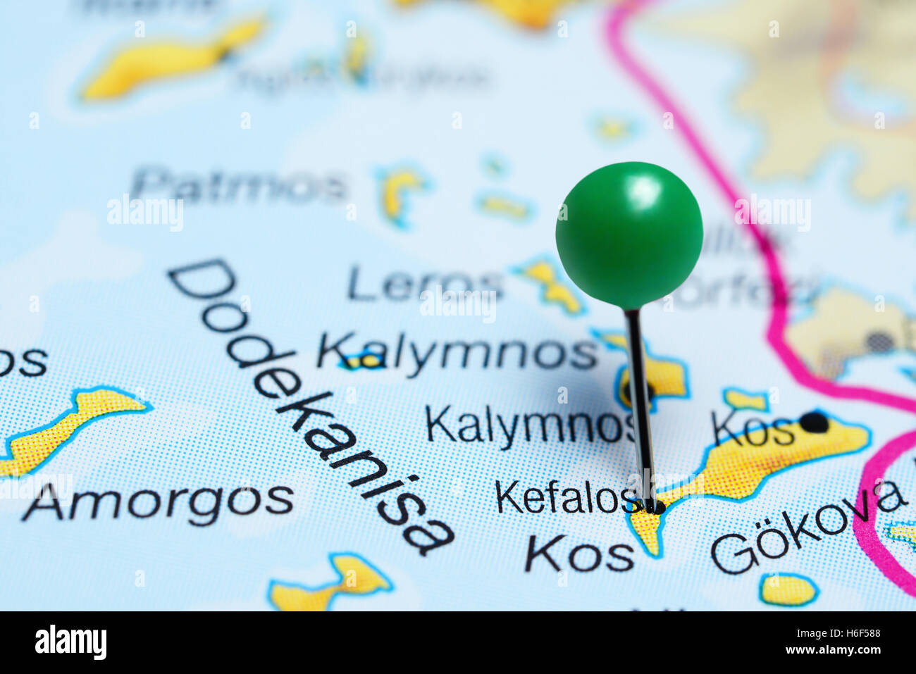 Kos map hi-res stock photography and images - Alamy