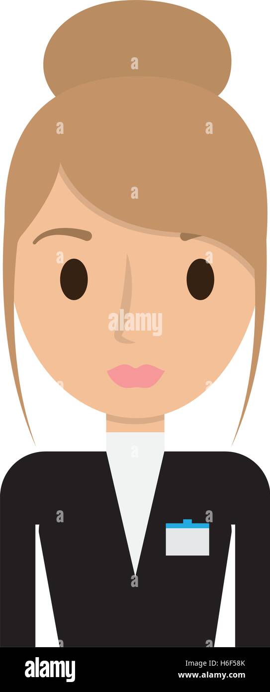hotel receptionist worker avatar vector illustration design Stock ...