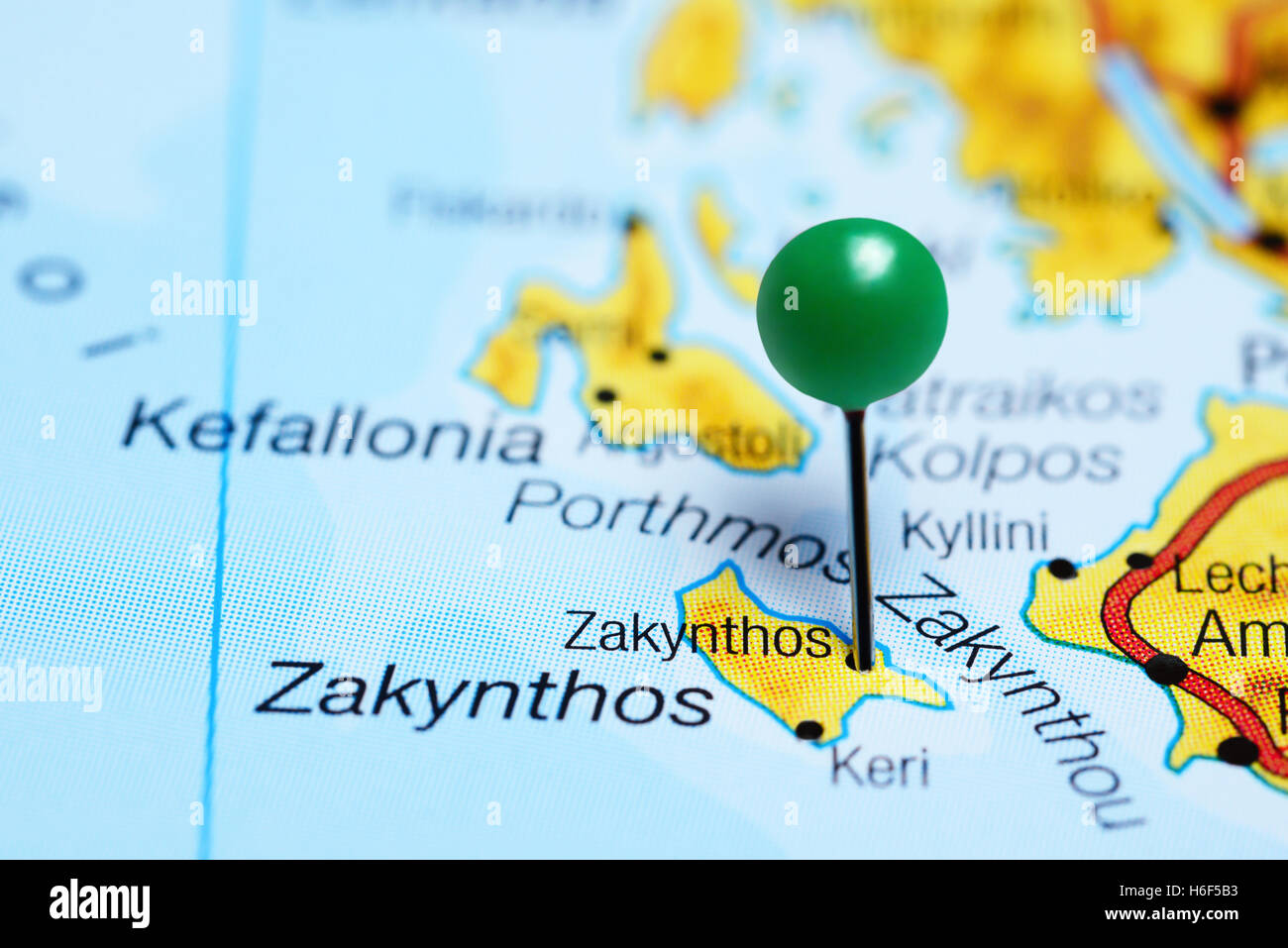 Zakynthos map hi-res stock photography and images - Alamy