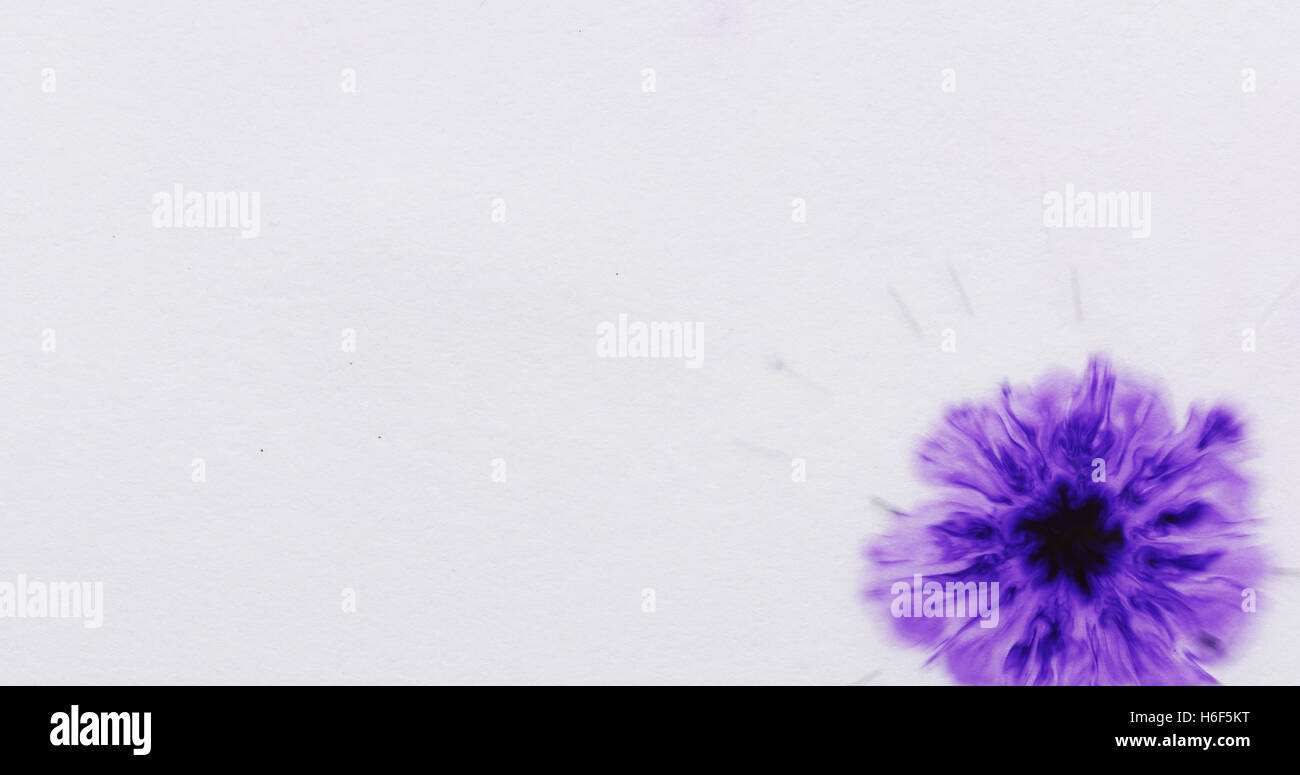 purple watercolor paint spot on white paper Stock Photo - Alamy