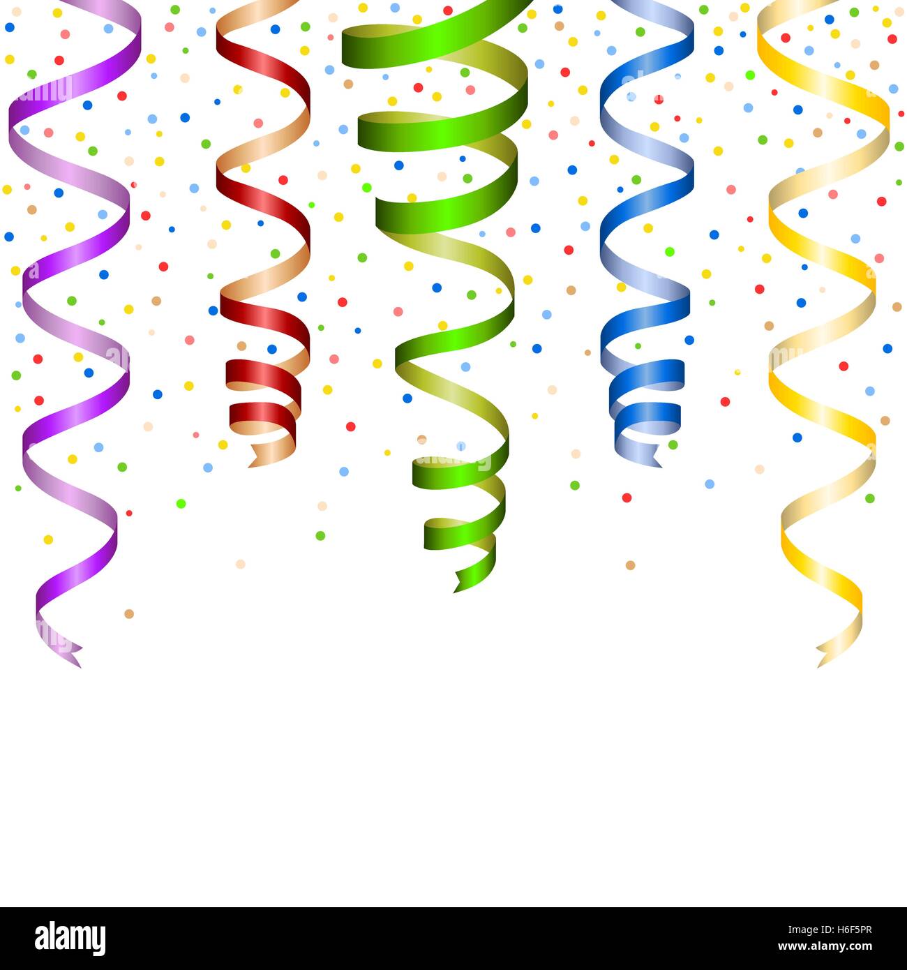 Colorful Confetti And Curly Ribbons Stock Vector Image & Art - Alamy
