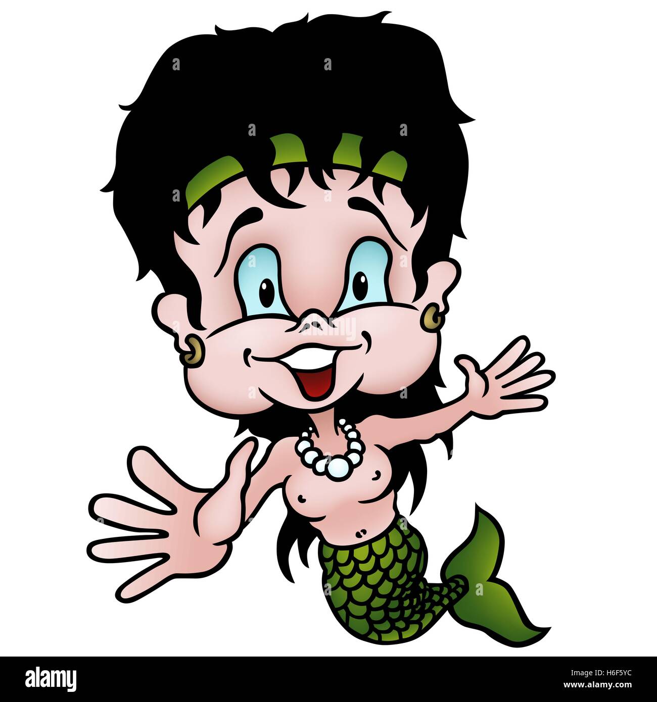 Mermaid cartoon hi-res stock photography and images - Alamy